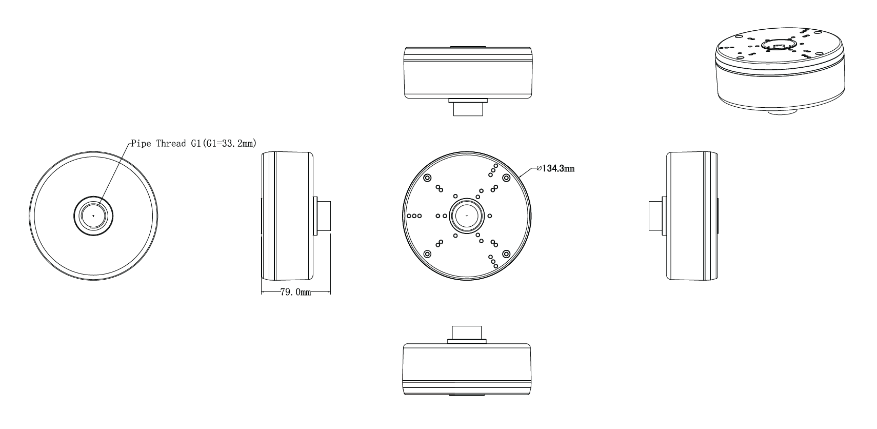 IV2433X Large Adaptor Box for Pendant or Wall Mount - IVSecurity
